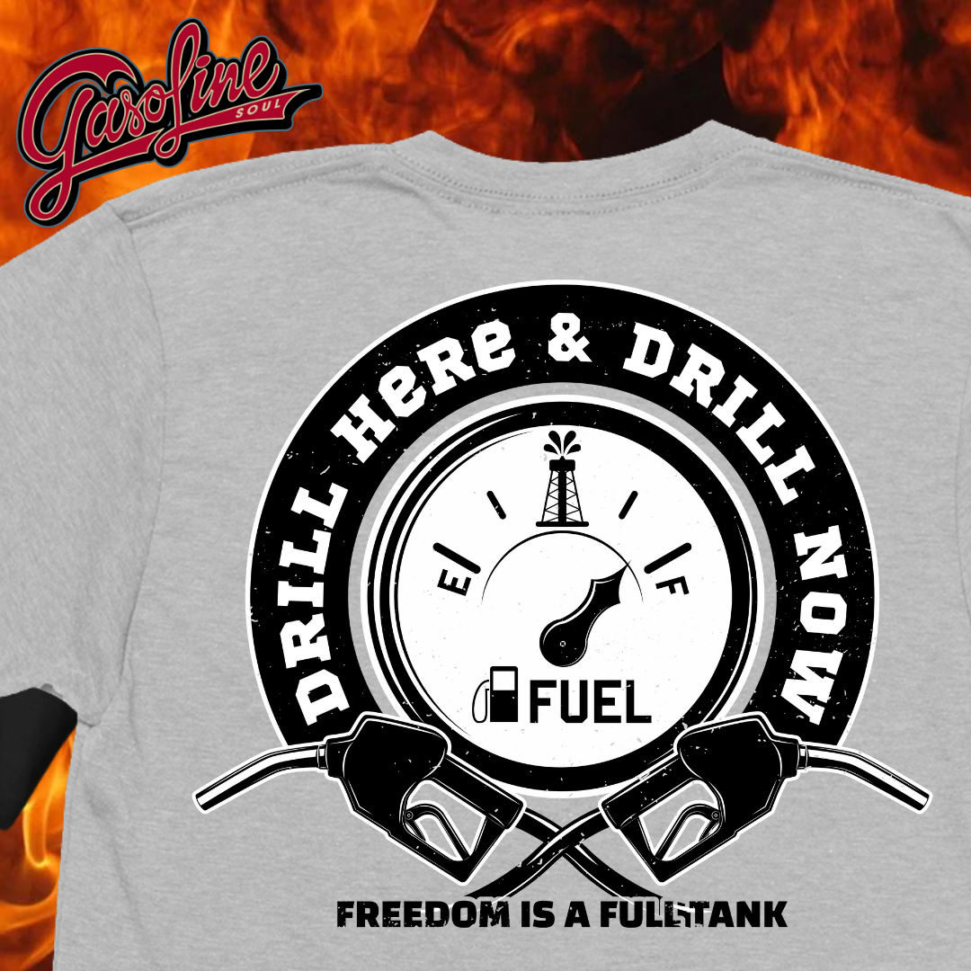 DRILL HERE & DRILL NOW TEE – gasolinesoul